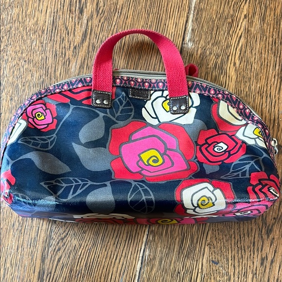 Fossil | Bags | Fossil Floral Cosmetic Bag Pink And Blue | Poshmark